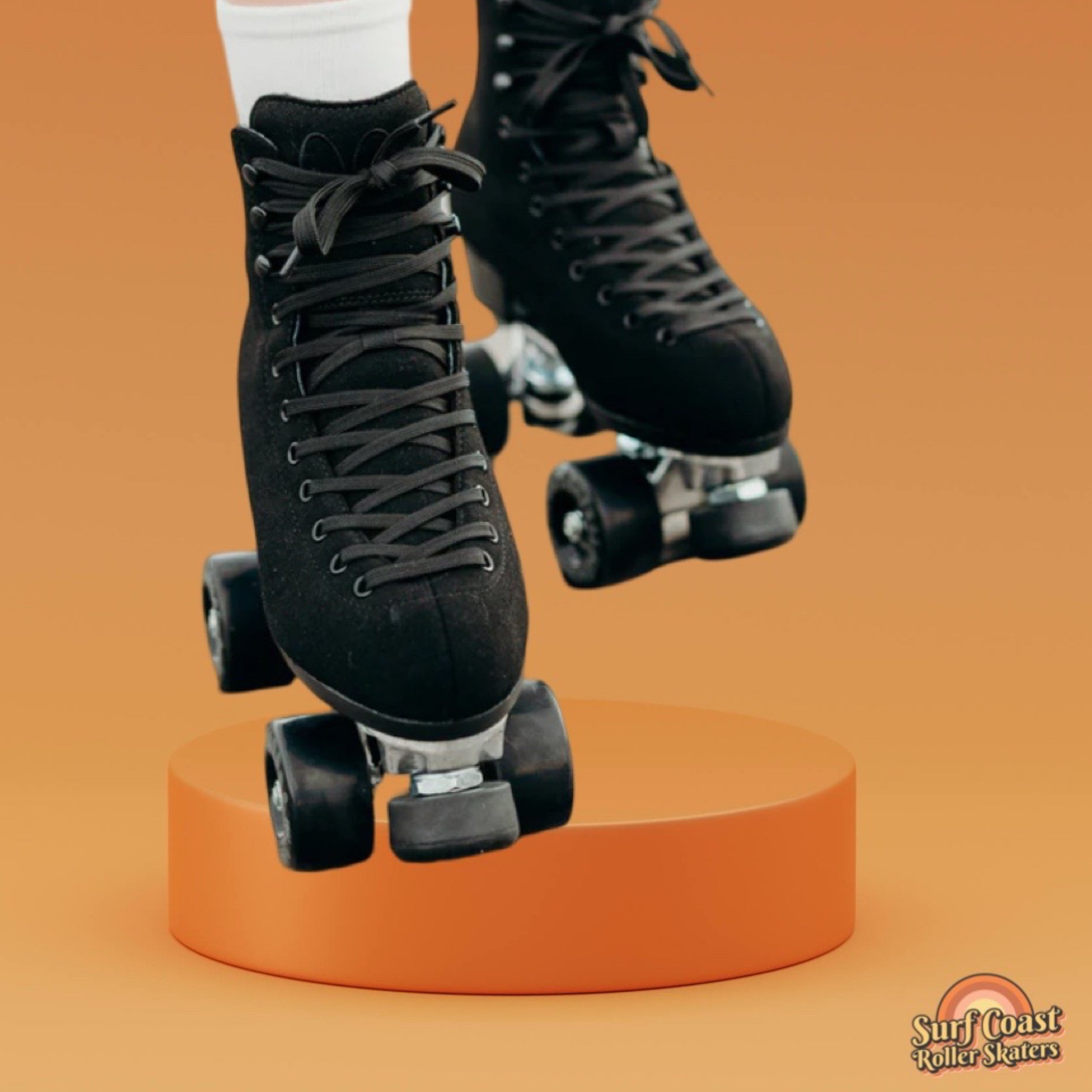 Wanderer Chuffed Roller Skates - Vegan Black | Surf Coast Roller Skaters